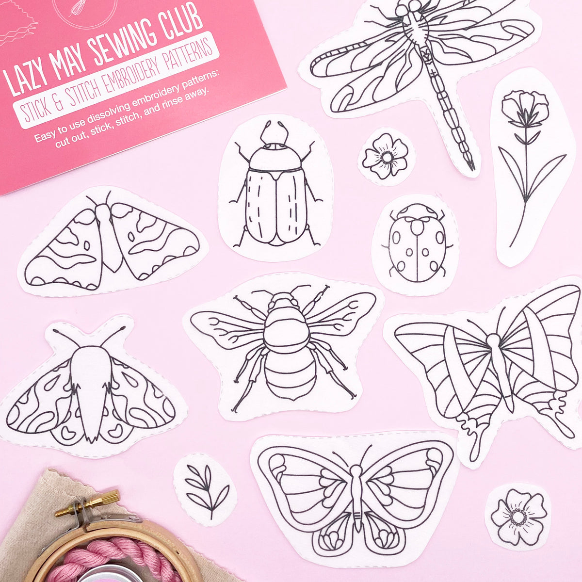 Beautiful Bugs Stick and Stitch Embroidery Patterns | Bees ...