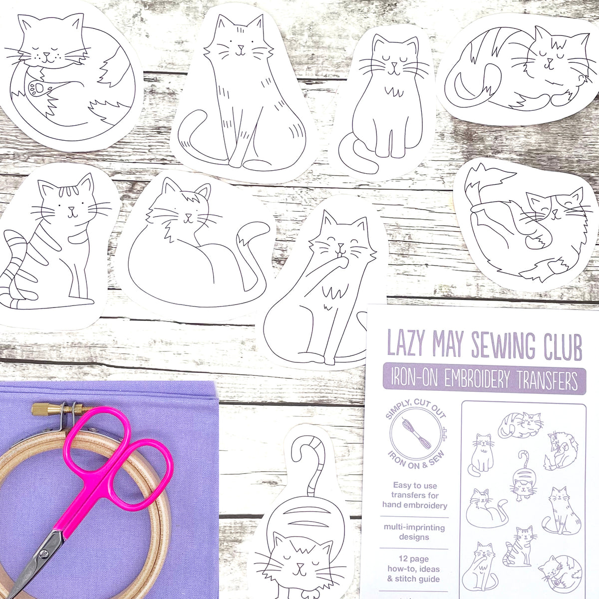Cats Cats Cats: Embroidery Patterns (iron-on transfers) – Lazy May ...