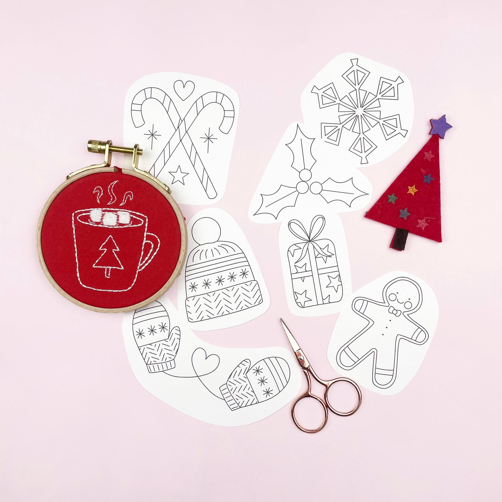 Merry Christmas: Festive Embroidery Patterns (iron-on transfer) – Lazy ...